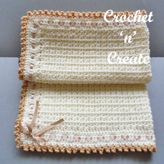 Free baby crochet patterns Pram Cover/Blanket USA